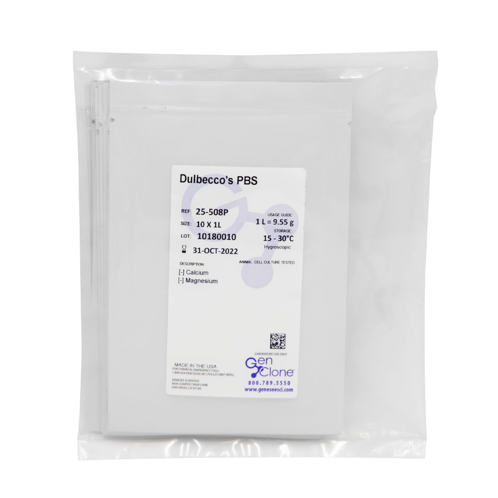 DPBS, 1X, Powder Pack, 10 x 1L | Boca Scientific